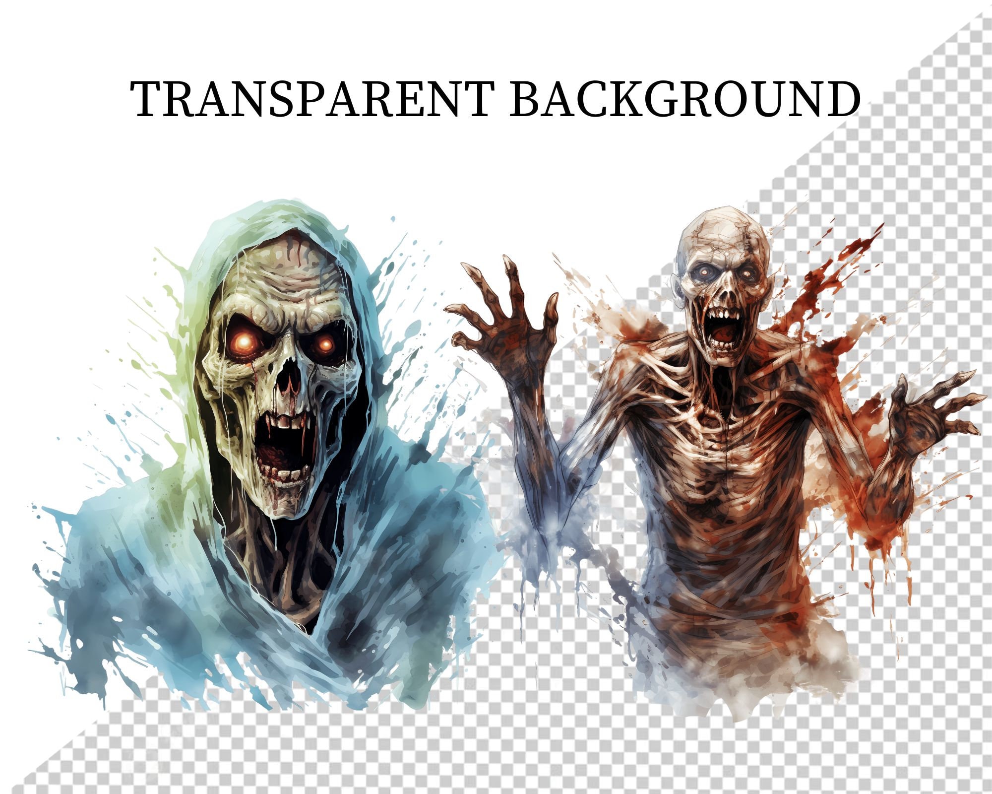 Zombie Clipart Horror PNG Spooky Halloween Clipart Creepy Fantasy Png ...