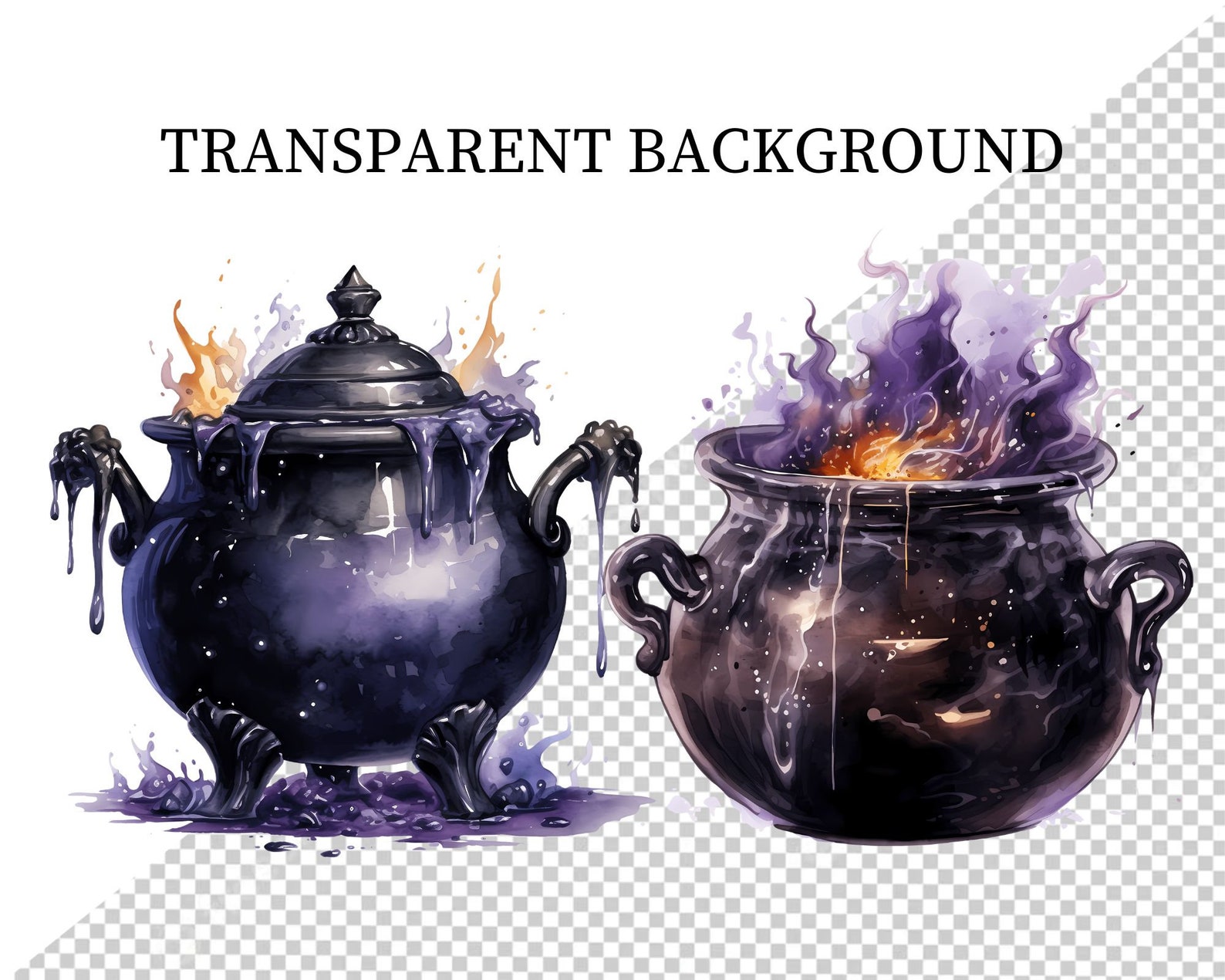 Witchy Cauldrons Clipart Potion PNG Magic Clipart Fantasy Cauldron Png ...