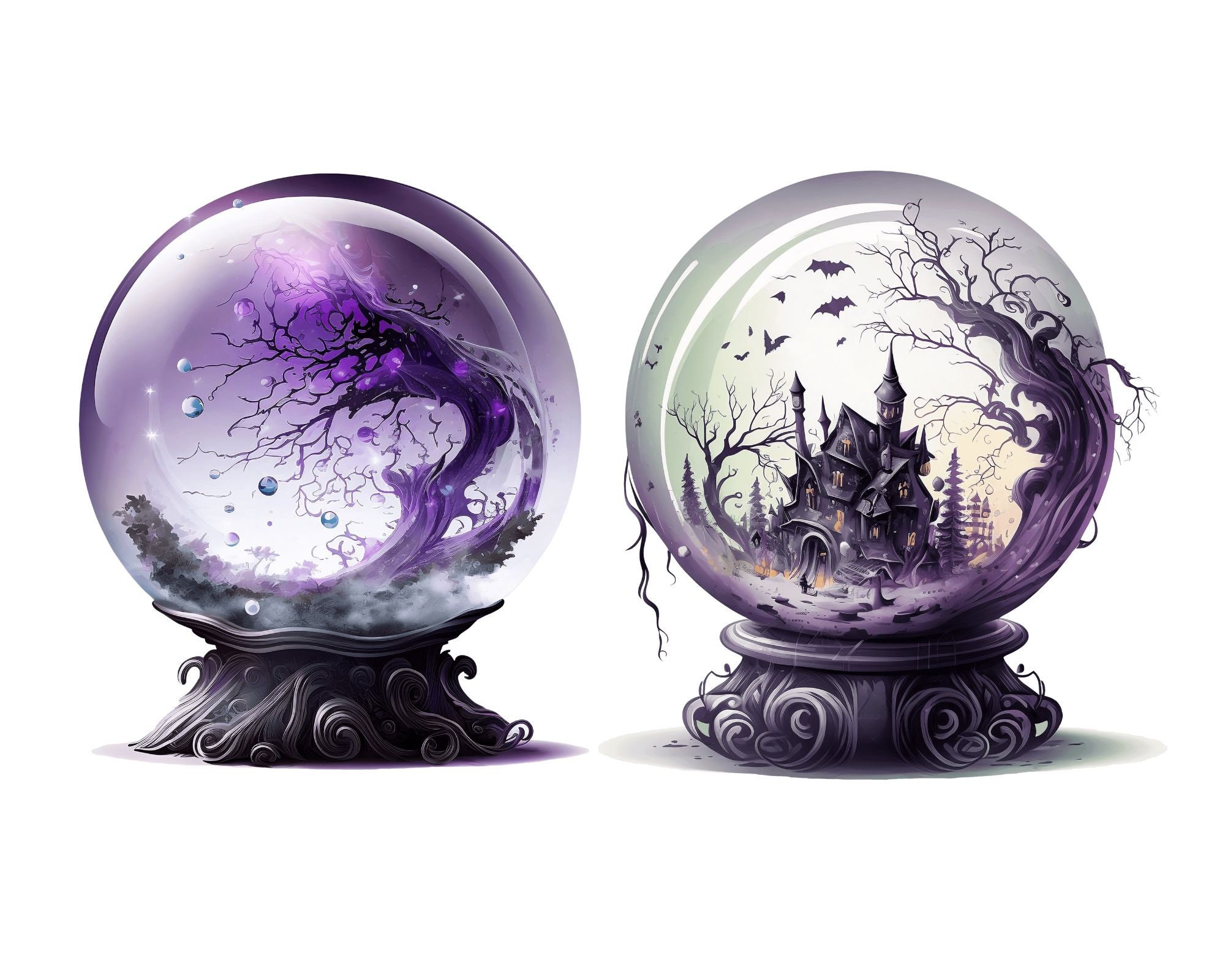 Crystal Ball Clipart Witchy PNG Magic Print Fantasy Witchcraft Clipart ...