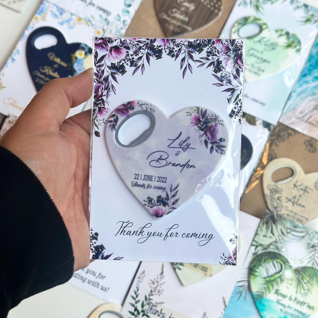 Wedding Favor Bottle Opener Magnet for Guests in Bulk With Gift Pack ...