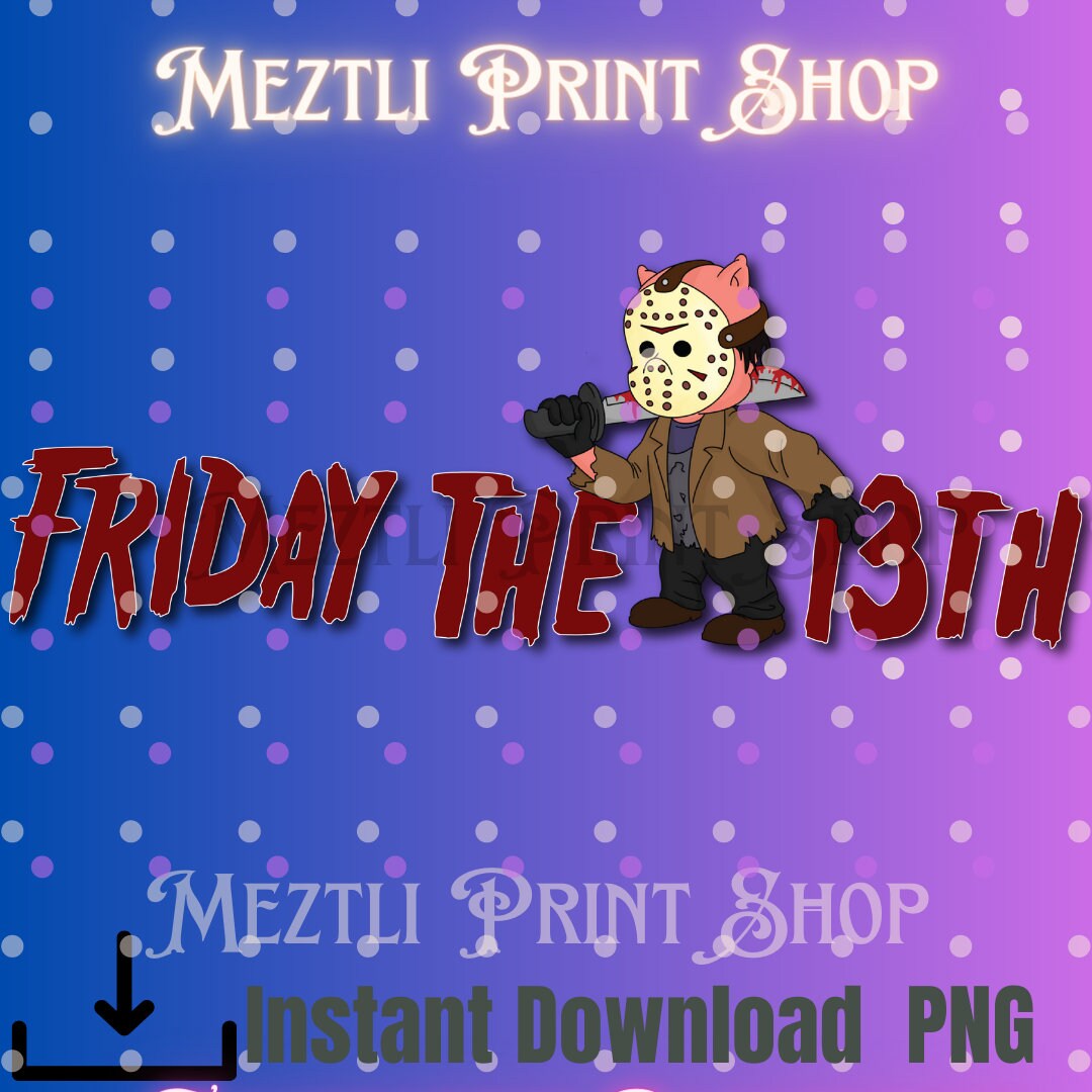 Jason-movies-horror-slasher-halloween-png-october-friday the - Etsy