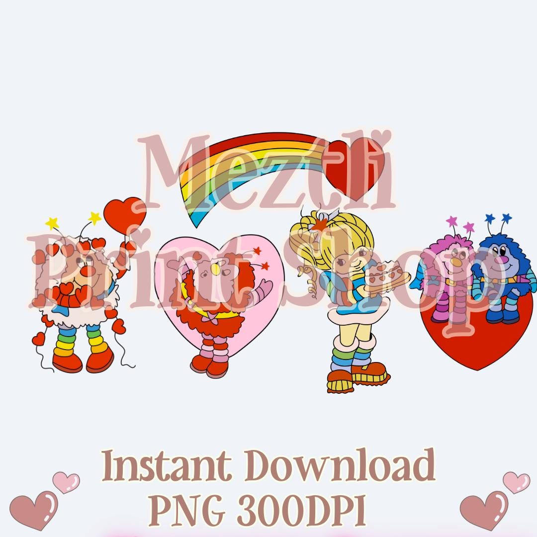 80's-png-cartoon-rainbow-royal Subjects-friends-girly - Etsy