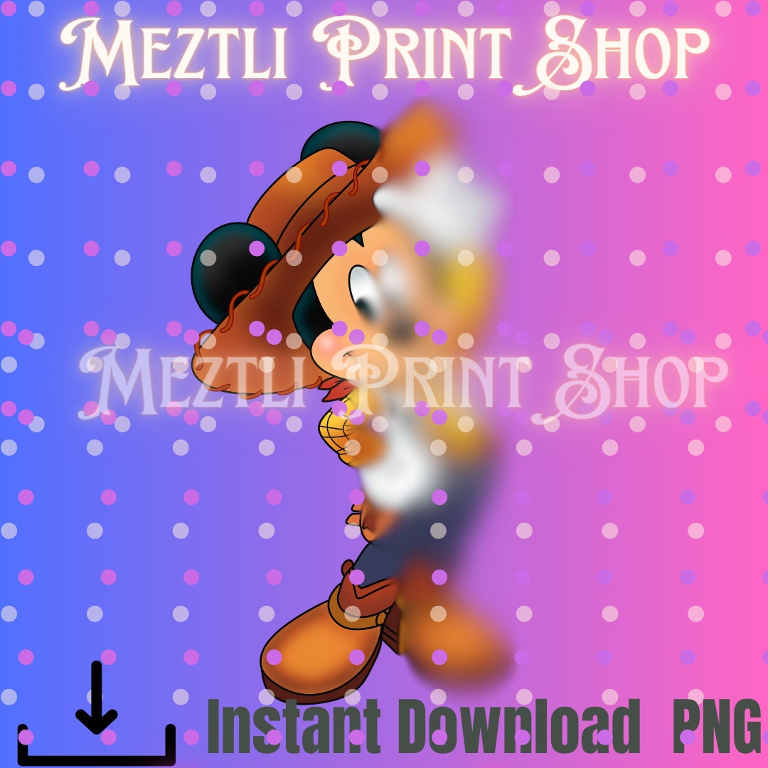 Sheriff-mouse-western-vaquero-cute-boys-png-300dpi - Etsy