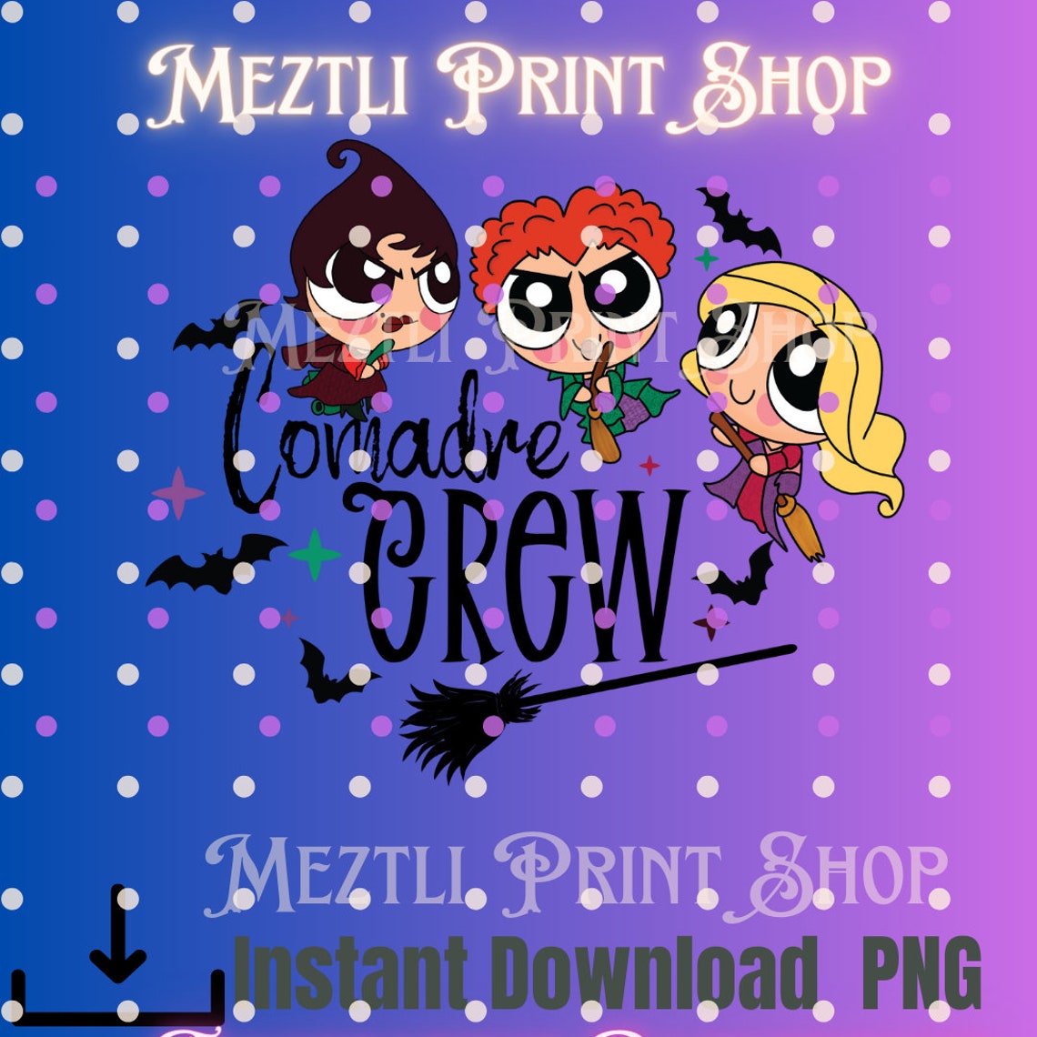 Comadre Crew Png-halloween Png-trendy Witch Spanish - Etsy