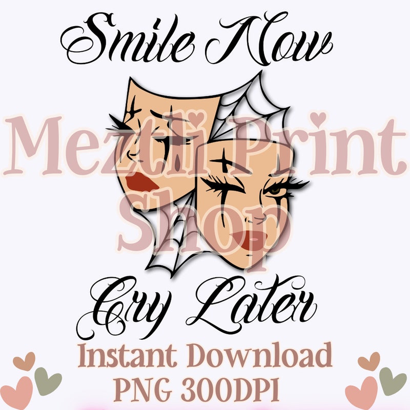 Smile Now Cry Later Drawing - Etsy