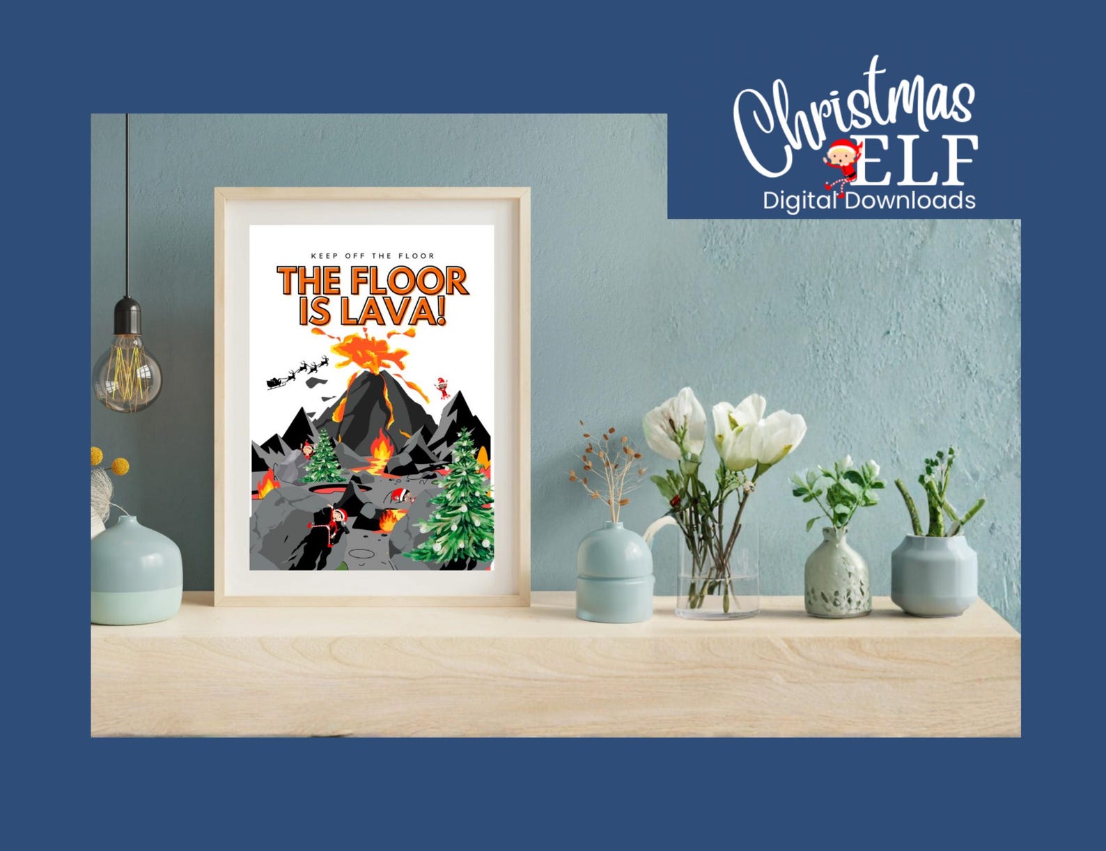 Floor is Lava Elf Printable Prop: Funny Christmas Activity Set (PDF) - Etsy