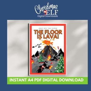 Floor is Lava Elf Printable Prop: Funny Christmas Activity Set (PDF) - Etsy
