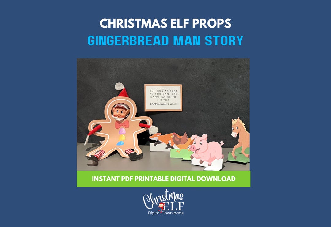 Gingerbread Man Story Elf Digital Download Printable - Etsy
