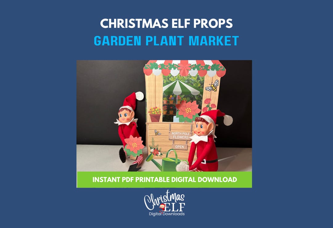 Christmas Elf Flower Market – Printable Mini Plant Stall | Elf Prop ...