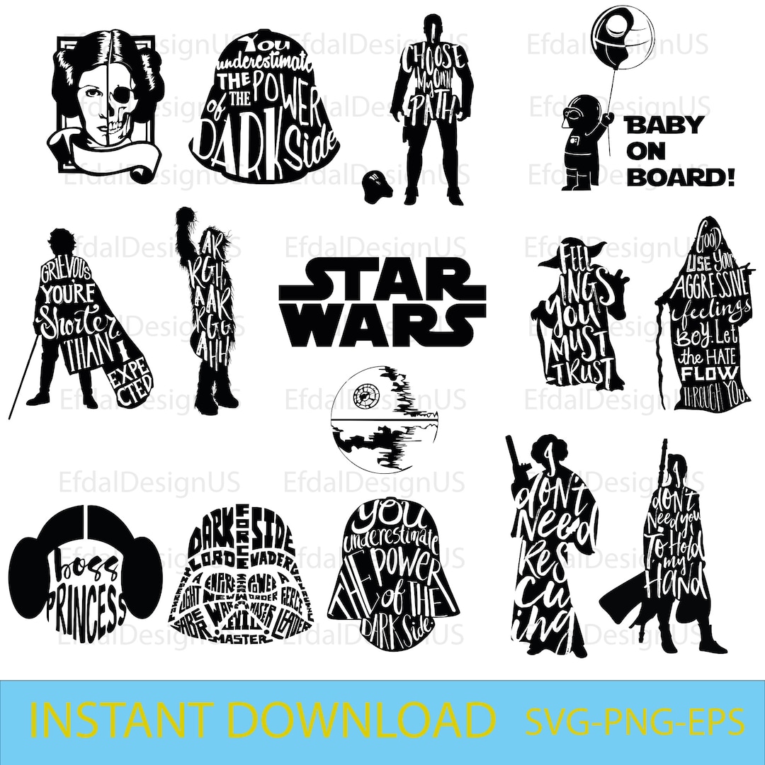 Star Wars Svg,starwars Svg Bundle, Star Wars Png, Svg Files for Cricut ...