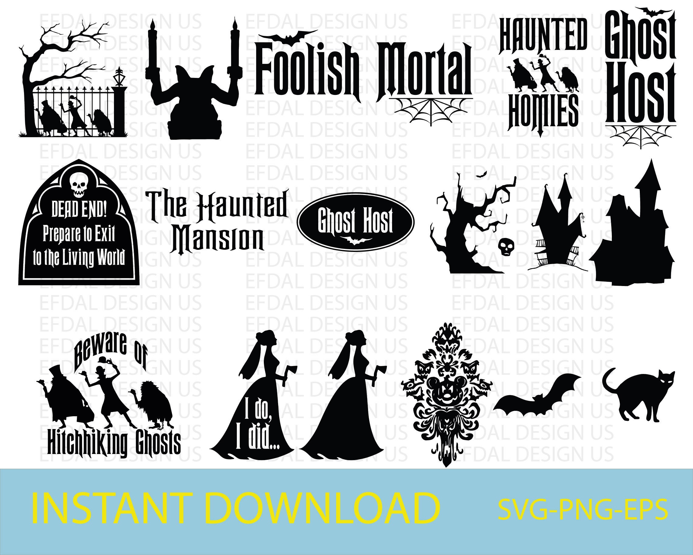 Haunted Mansion Svg Bundle, Halloween Svg, Haunted Mansion, Foolish ...