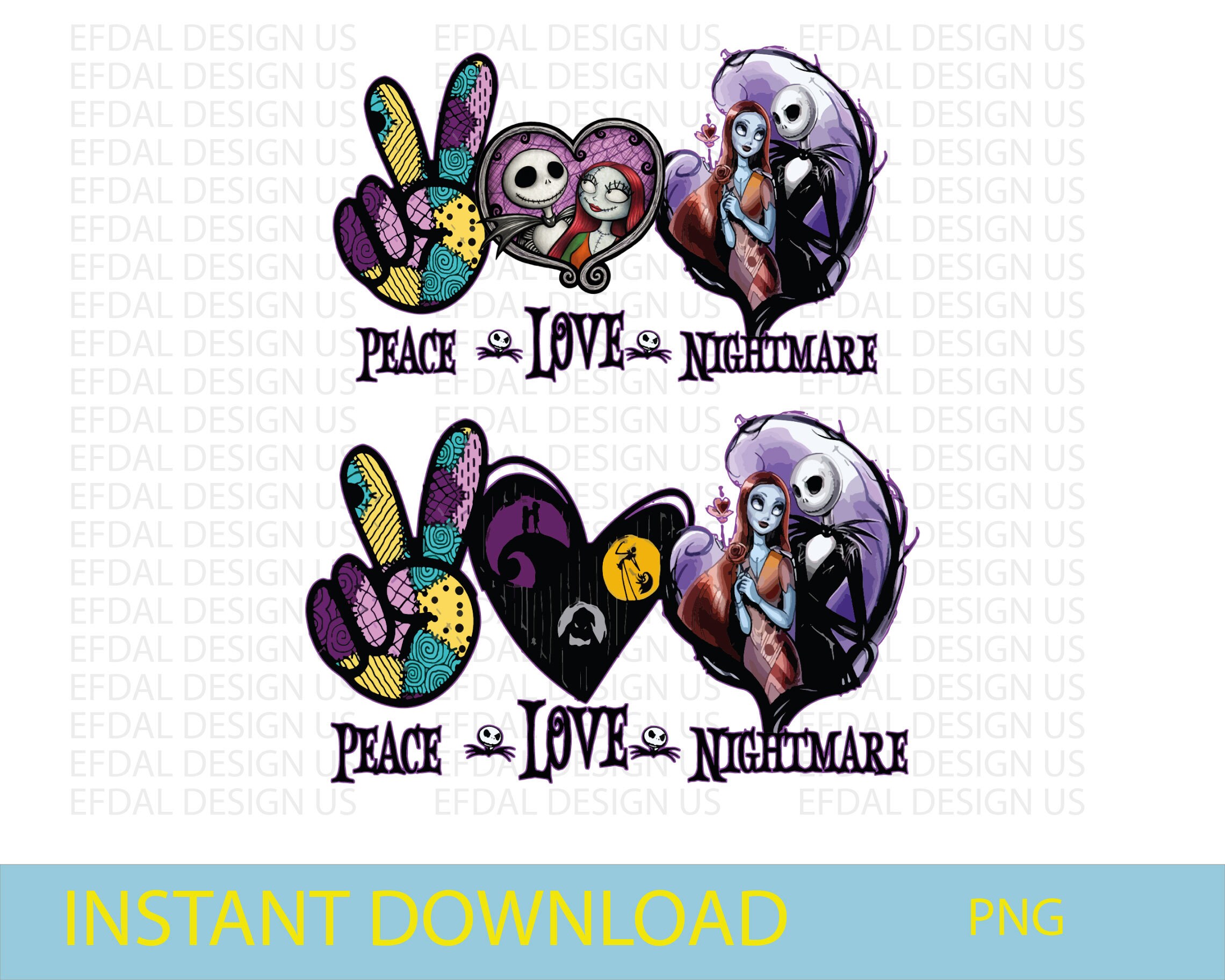 The Nightmare Before Christmas PNG Bundle Sublimation, Spooky Vibes ...