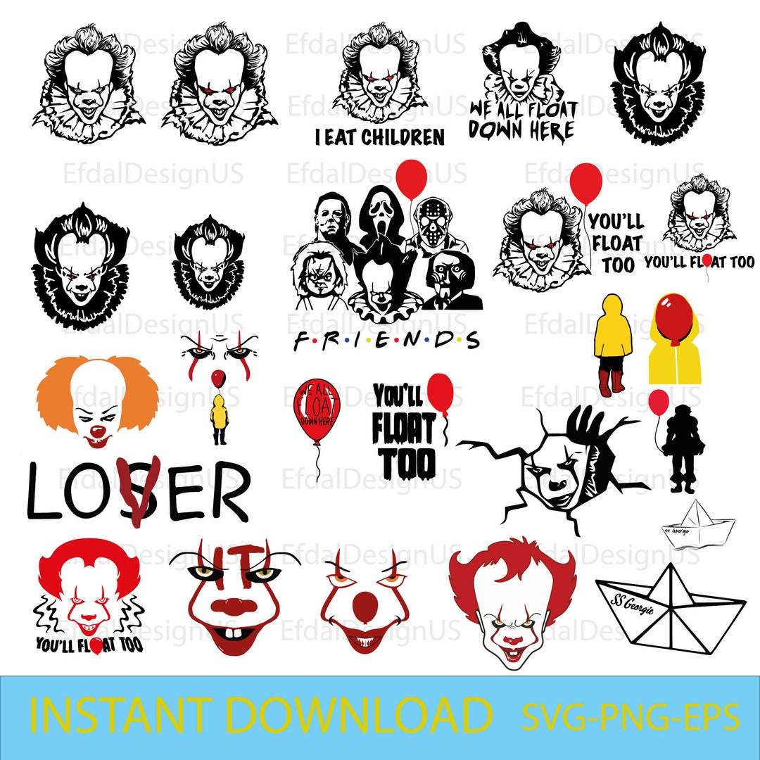 Bundle IT Pennywise Clown Svg, IT Pennywise Clown Svg, Clown Svg ...