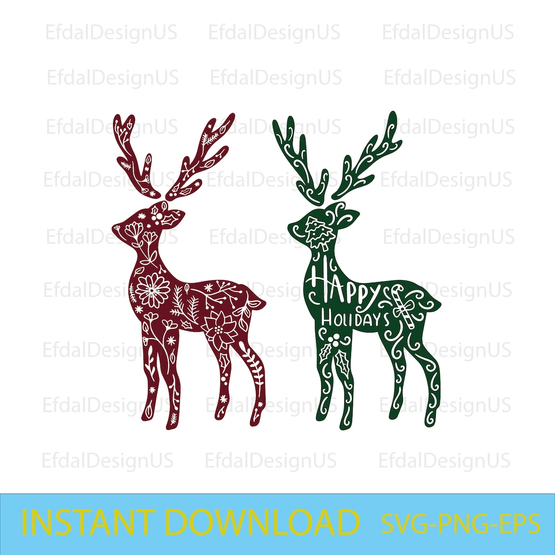 Plotterdatei Rentier SVG - Weihnachten SVG , Hirsch Svg, Rentier Svg, Rentier Plotterdatei ...