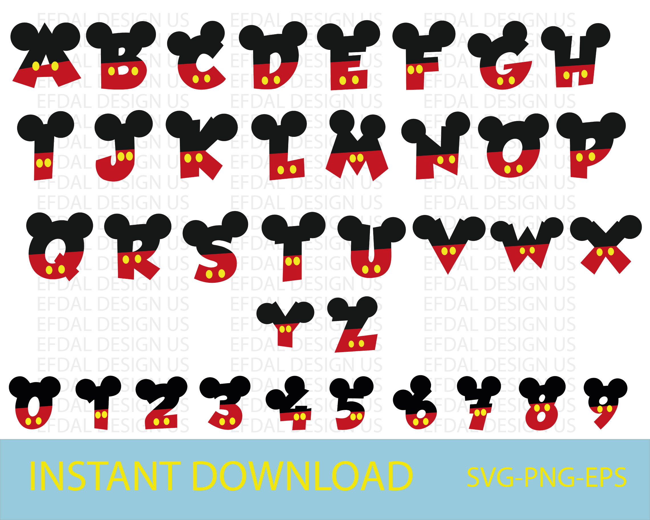 Mouse Alphabet SVG Mouse Font SVG Letters SVG Customize - Etsy