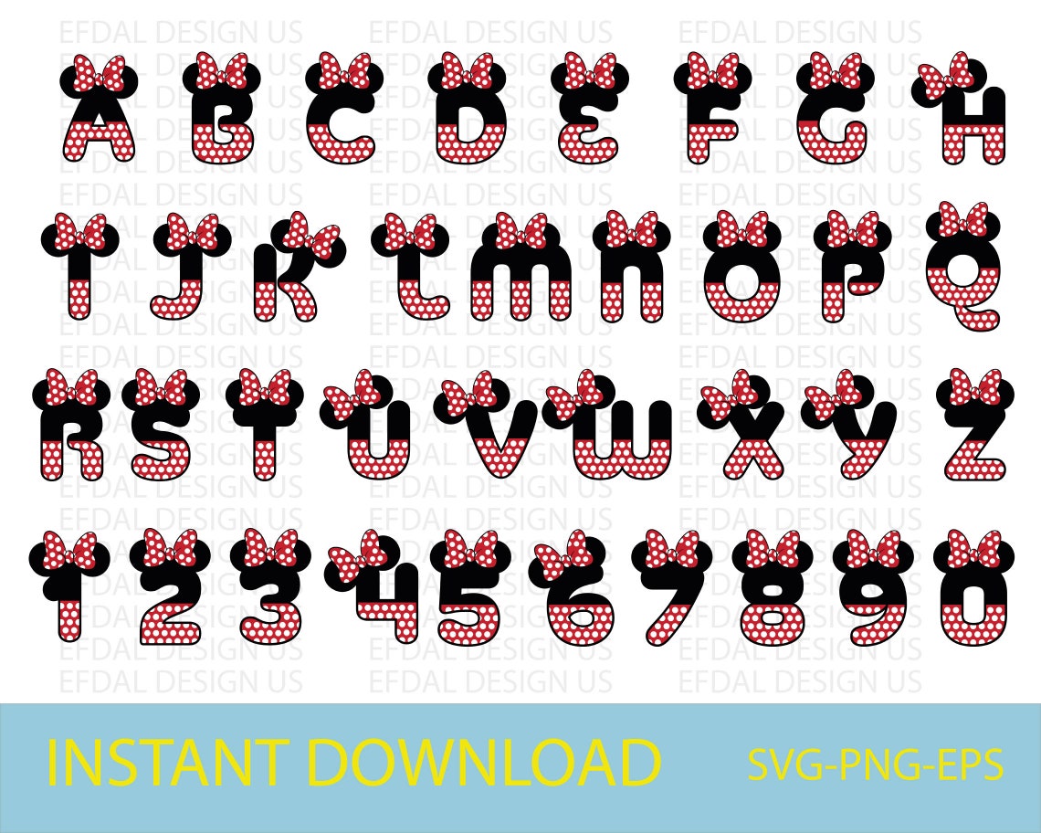 Mouse Alphabet SVG Mouse Font SVG Letters SVG Customize - Etsy