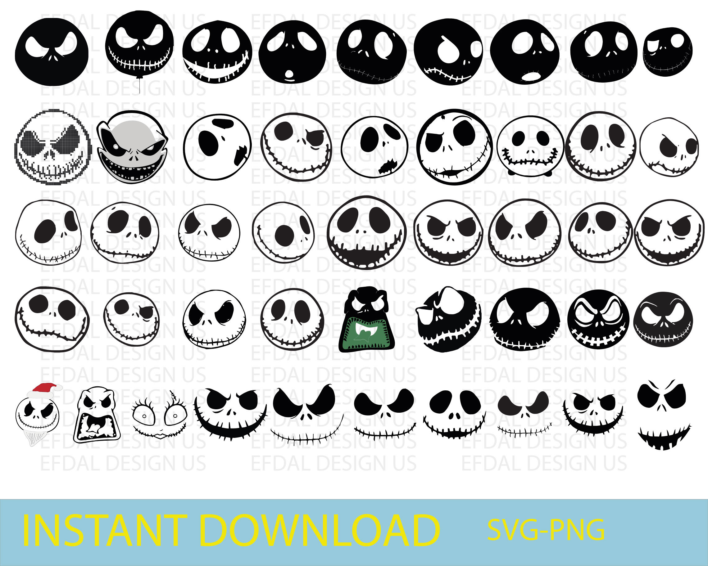 Diferentes Caras De Jack Skellington