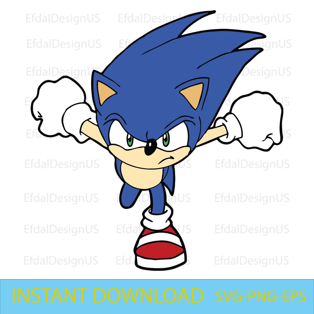 Sonic the Hedgehog SVG, Sonic SVG, Layered Sonic SVG, Dxf, Eps, Png. - Etsy