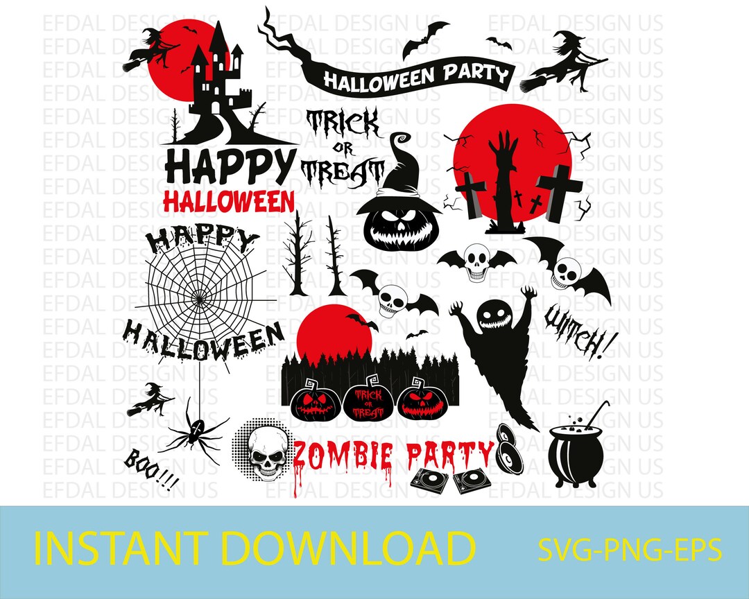 Halloween Mega Bundle, Halloween SVG Bundle, Halloween Gift Idea Svg ...