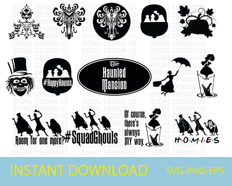 Haunted Mansion Svg Bundle Halloween Svg Haunted Mansion - Etsy