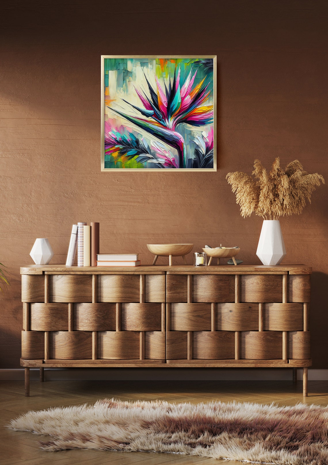 Digital Download 'birds of Paradise' Abstract Expressionist Art ...