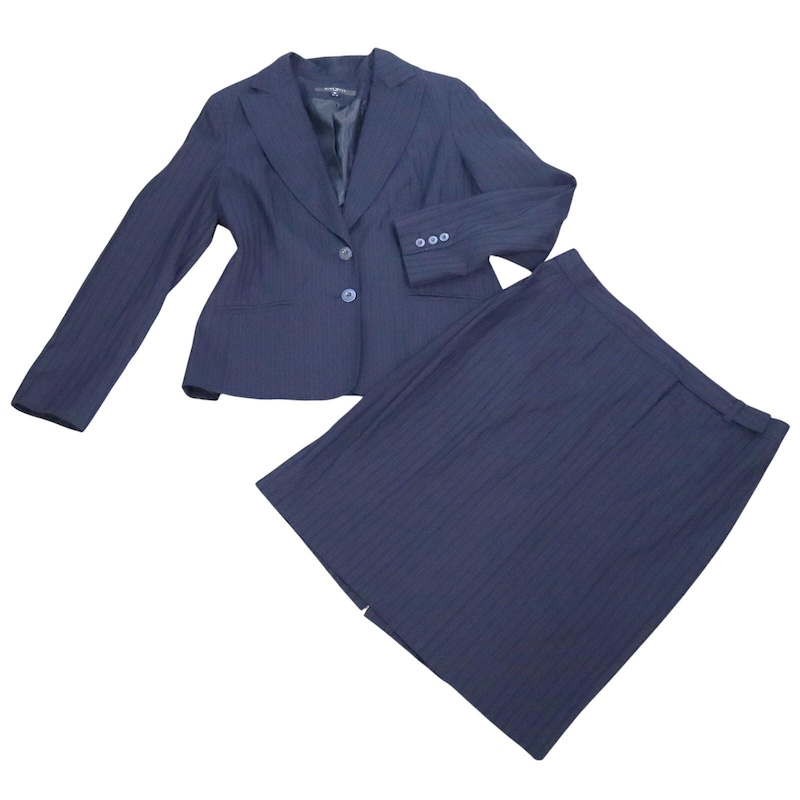 Navy Blue Pinstripe Skirt - Etsy