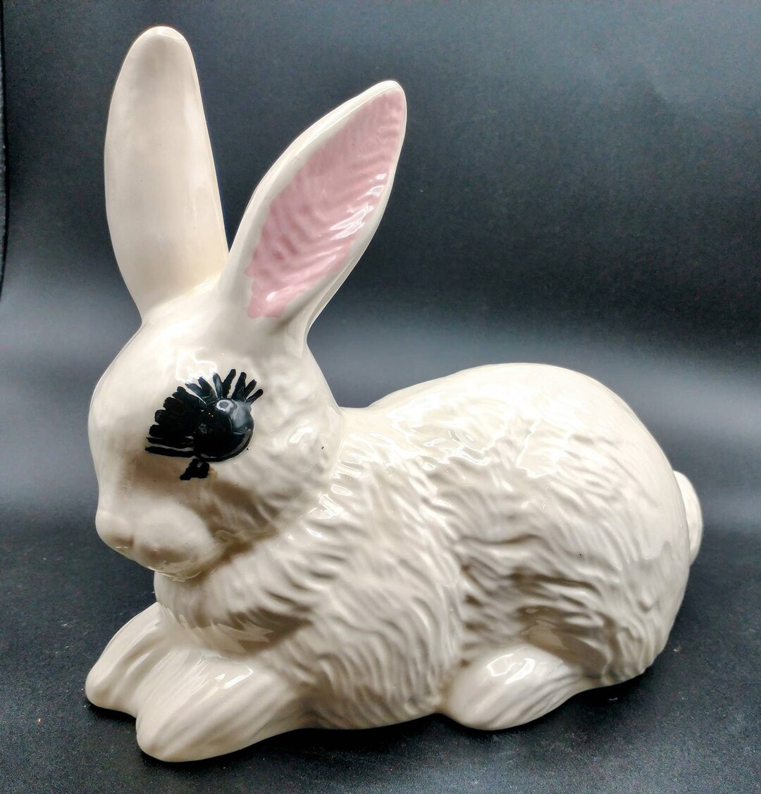 Vintage 1979 White Bunny Rabbit Pretty Girl Rabbit Eyelashes - Etsy