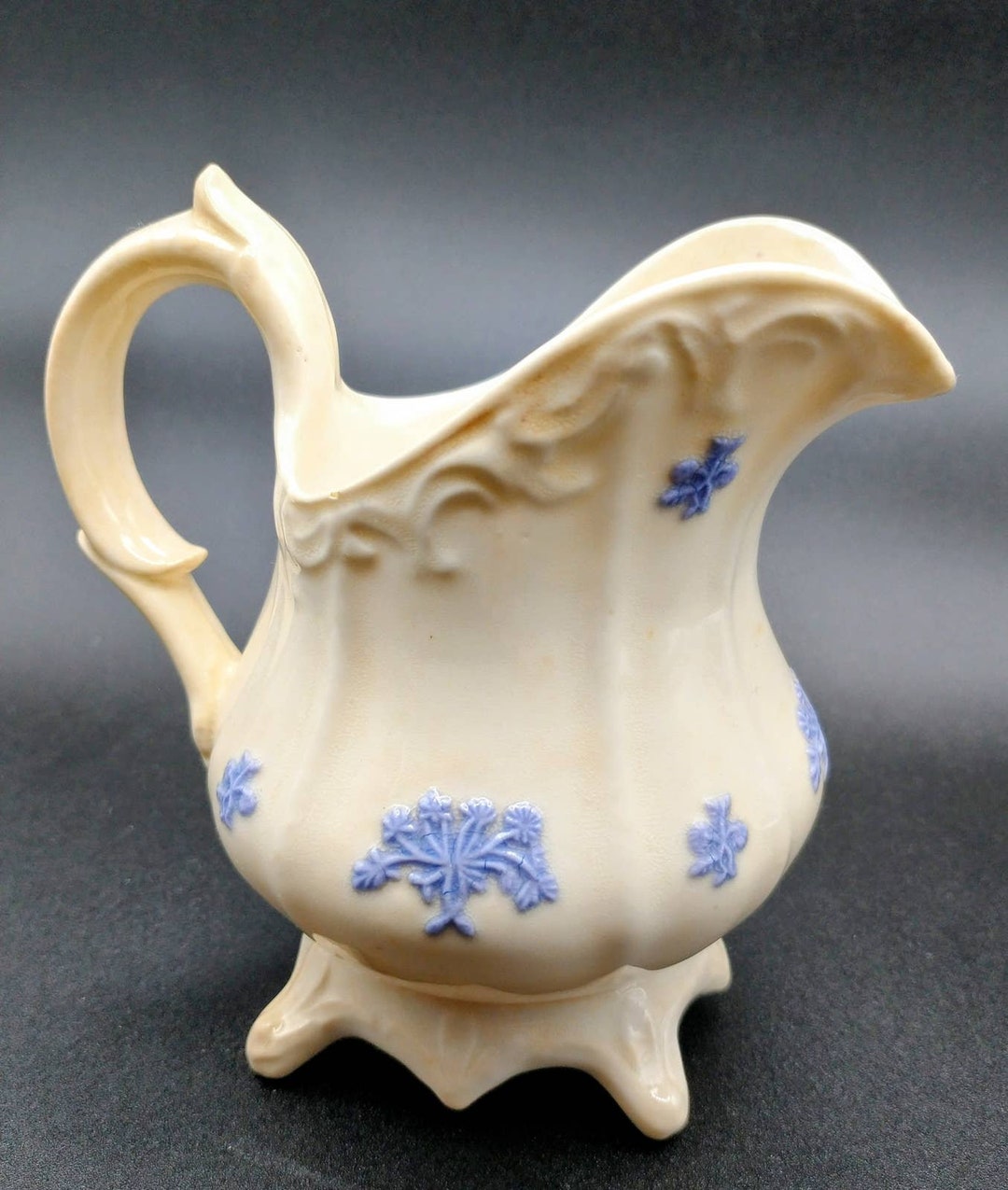 Vintage Ivory Color Creamer With Lavender Floral Design - Etsy