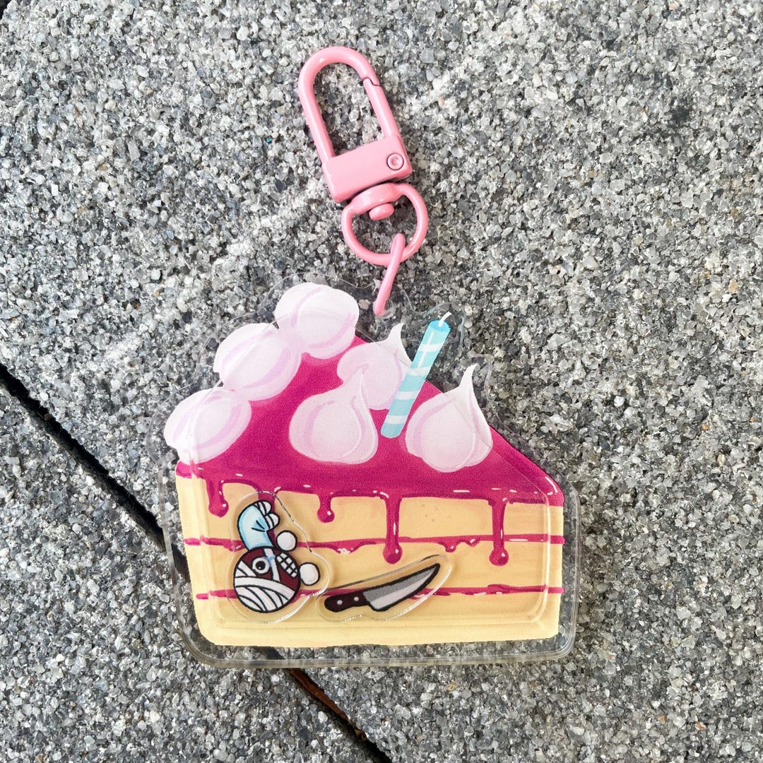 Mouthwashing Curly Cake Shaker Keychain - Etsy