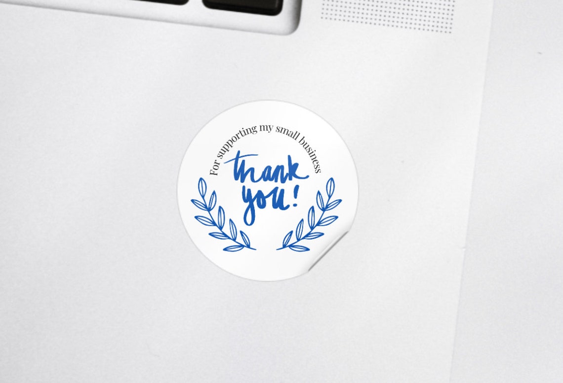 2”x2” Digital/printable Navy and White Thank You for Your Support ...