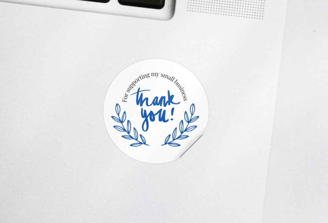 2”x2” Digital/printable Navy and White Thank You for Your Support ...