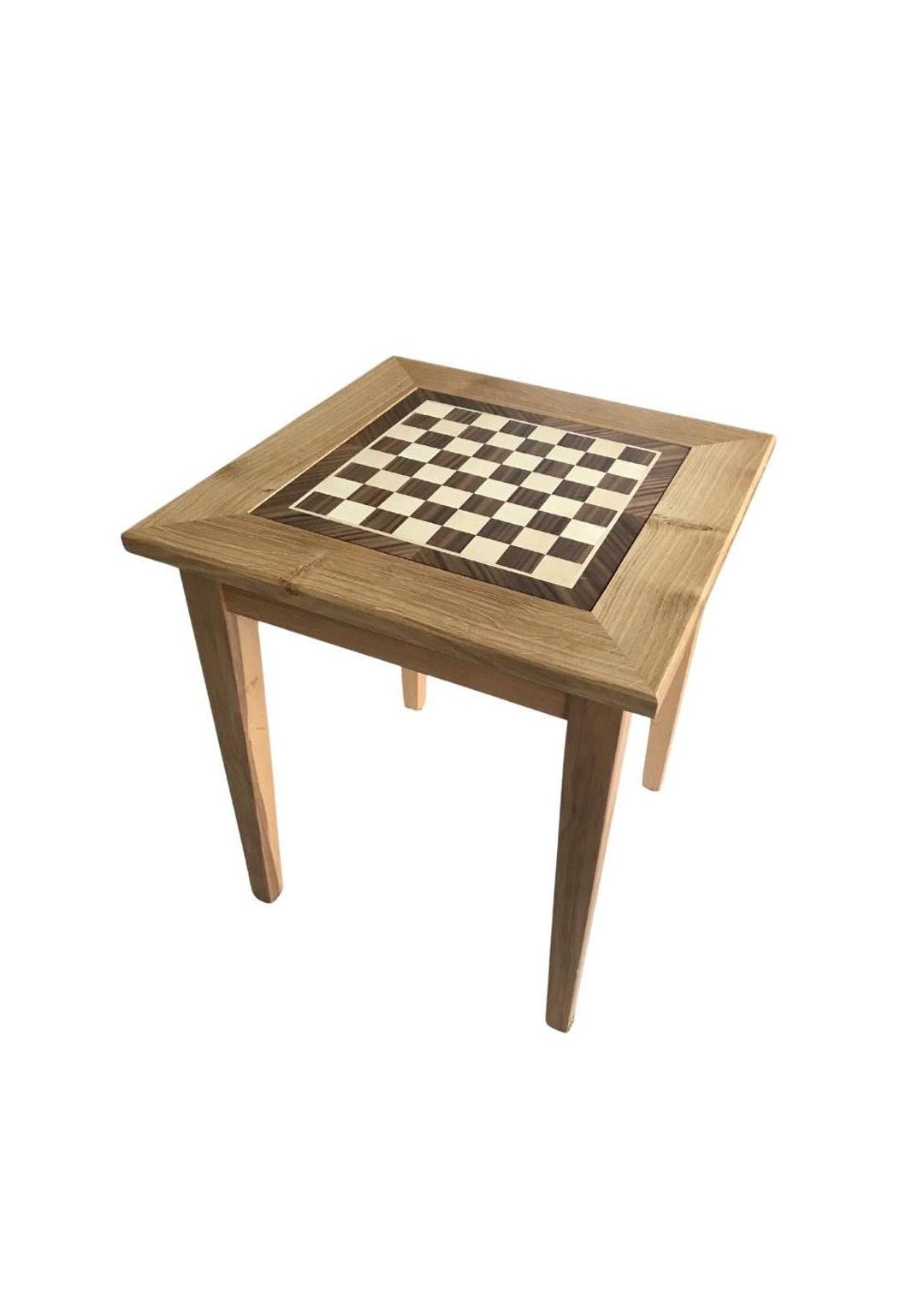 Modern Chess Table Made of Solid Wood - Etsy