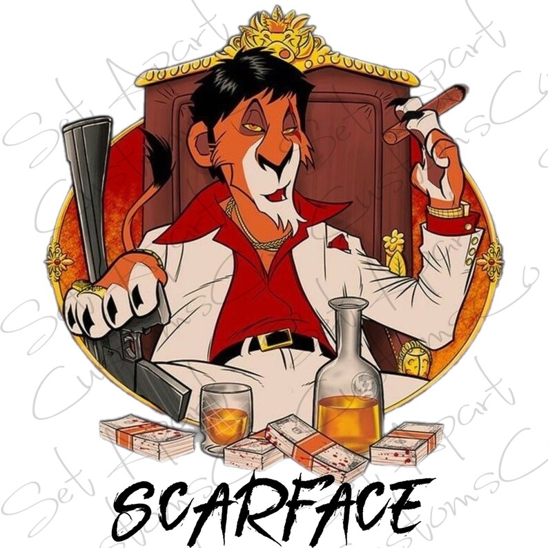Scar-face PNG Scarface Movie Sublimation Tony Montana Shirt - Etsy Canada