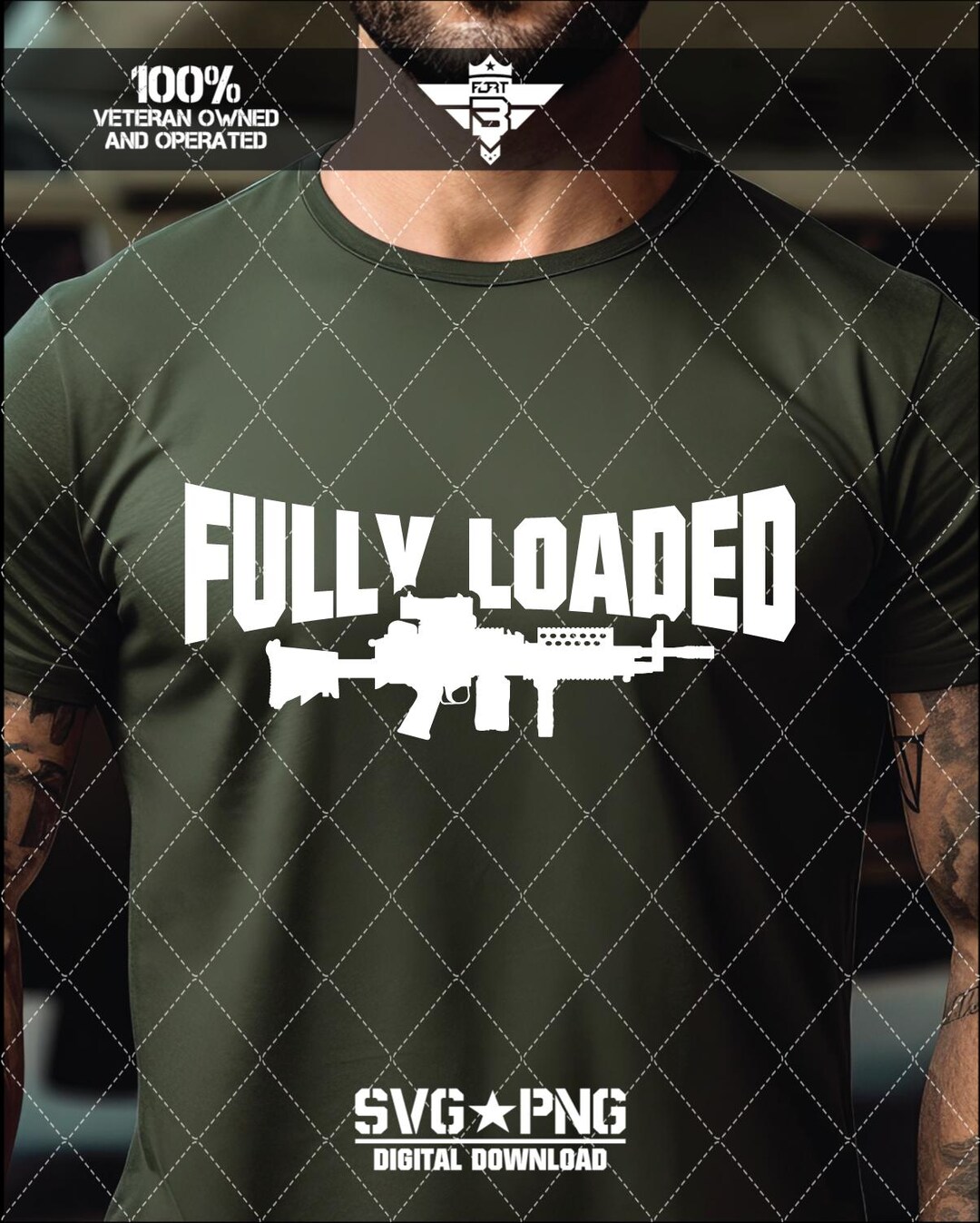 Fully Loaded Tactical Military SVG PNG: Military Veteran T-shirt Design ...