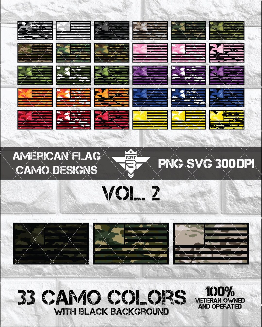 Camo USA Flags SVG PNG: Tactical American Flag (digital Download ...
