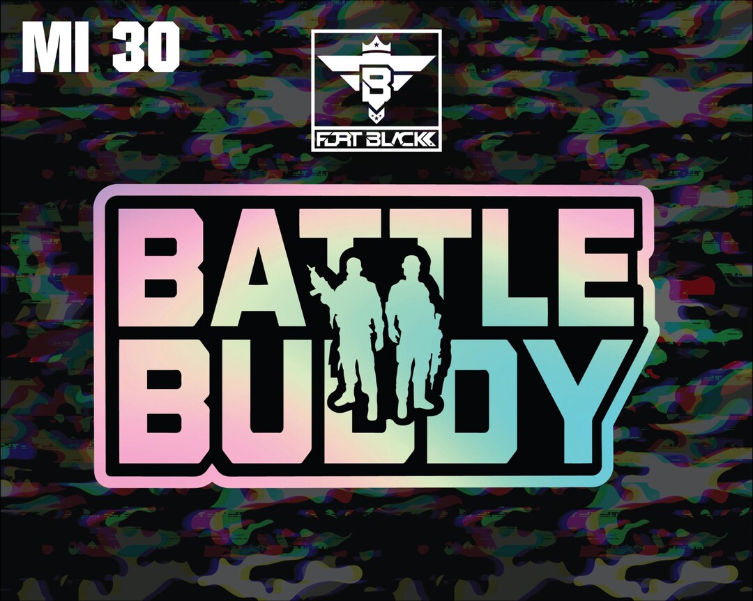 Battle Buddy Holographic Sticker: Patriotic Military Vinyl Decal - Etsy