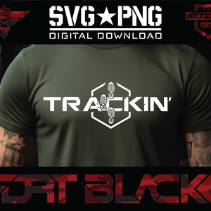 Trackin' SVG PNG Veteran Military Patriotic American USA - Etsy