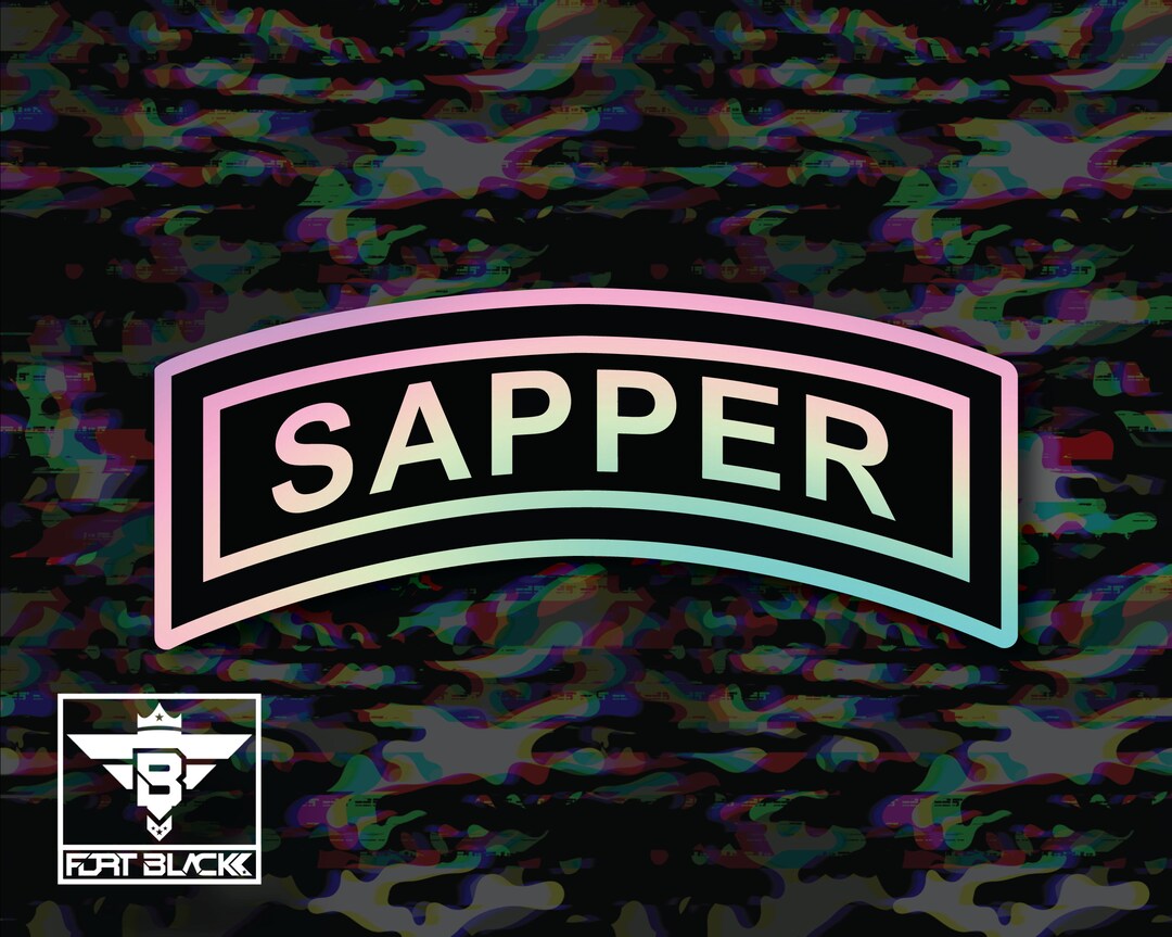 Sapper Tab Sticker, Patriotic Sticker, Tactical Sticker, Military ...
