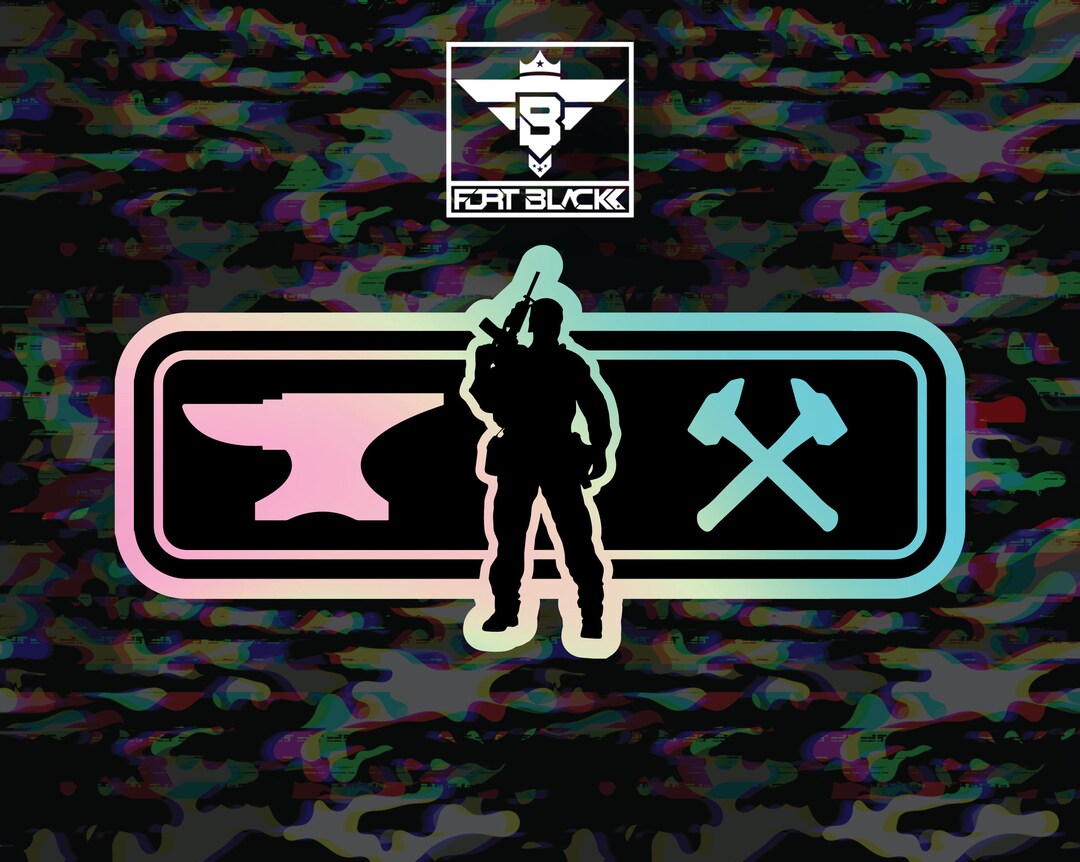 Anvil and Hammer Tactical Sticker, Patriotic Sticker, Tactical Sticker ...