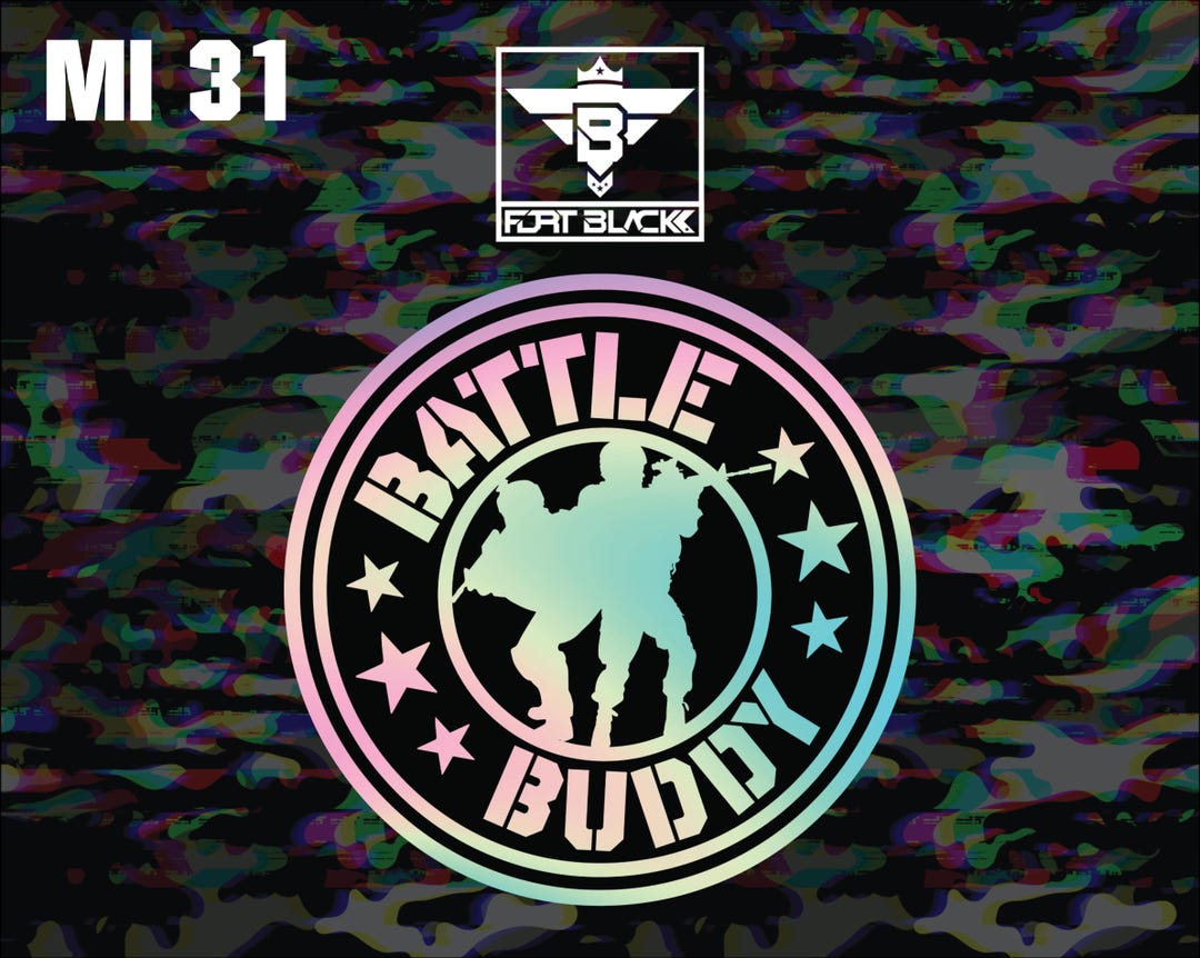 Holographic Battle Buddy Sticker: Patriotic Military Decal - Etsy