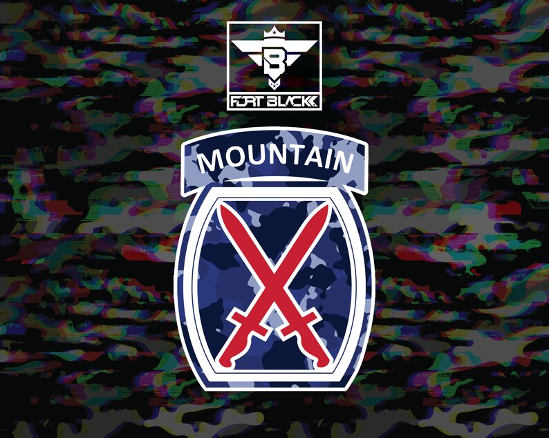10th Mountain Sticker, Patriotic Sticker, Tactical Sticker, Military ...