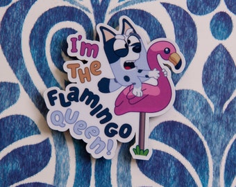 Bluey Flamingo Queen - Etsy UK