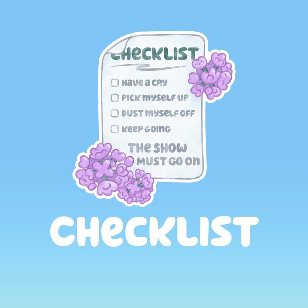 Checklist - Stickers & Magnets - Etsy