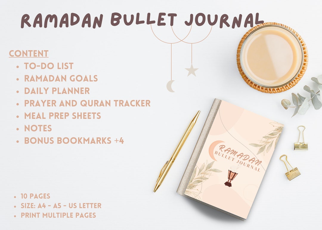 Ramadan Bullet Journal, Ramadan Digital Planner Gift, Islamic Planner ...