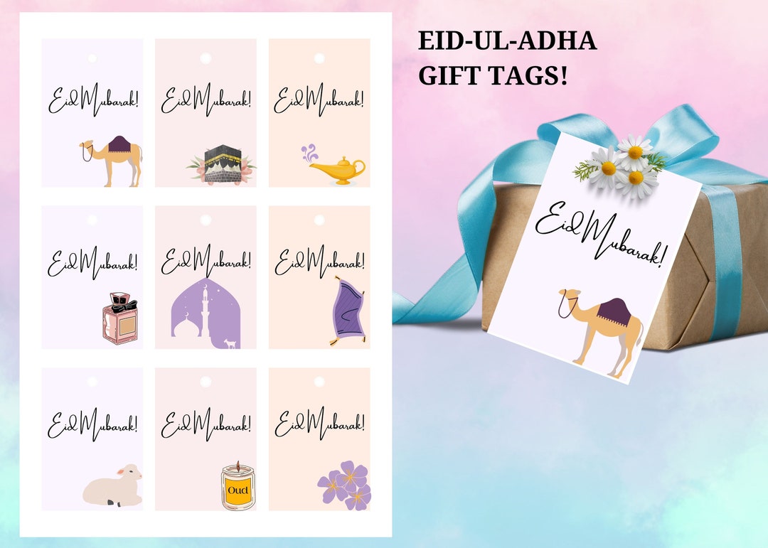 EID Gift Tags |editable and Printable Unique Eid Gift Tags | Printable ...