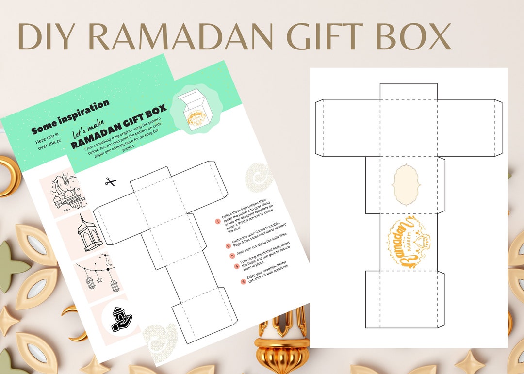 DIY Ramadan Gift Box |editable and Printable Unique Gift Box | DIY Gift ...