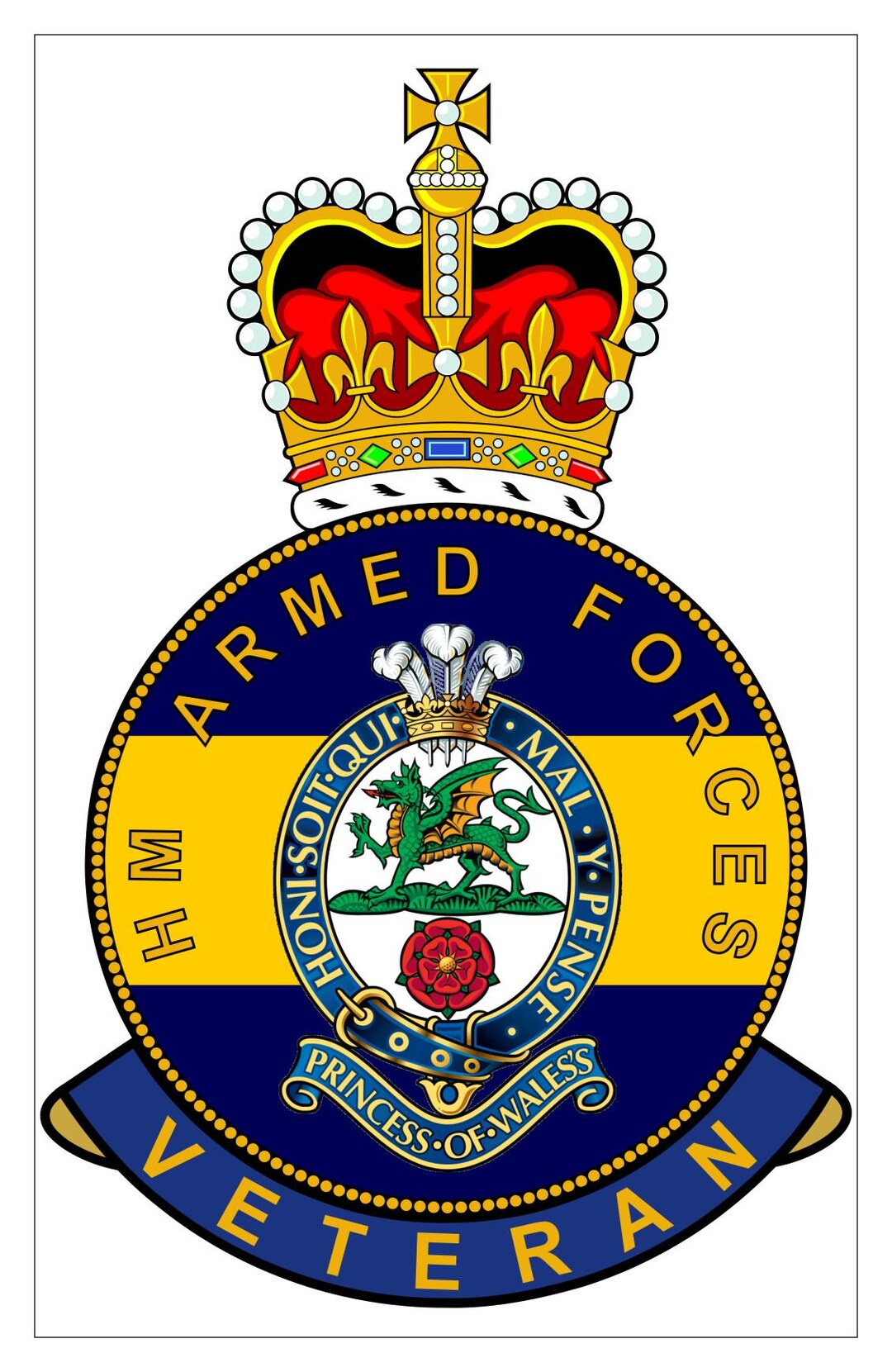 PWRR Princess of Wales's Royal Regiment Deluxe Hand Made in the UK ...