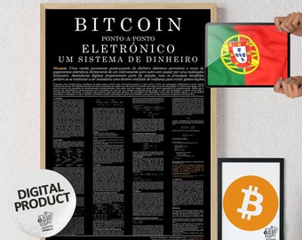 Bitcoin Whitepaper Digital Download Printable (16x24) Poster ...