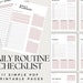 Daily Routine Checklist | Weekly Planner Printable | Habit Tracker ...