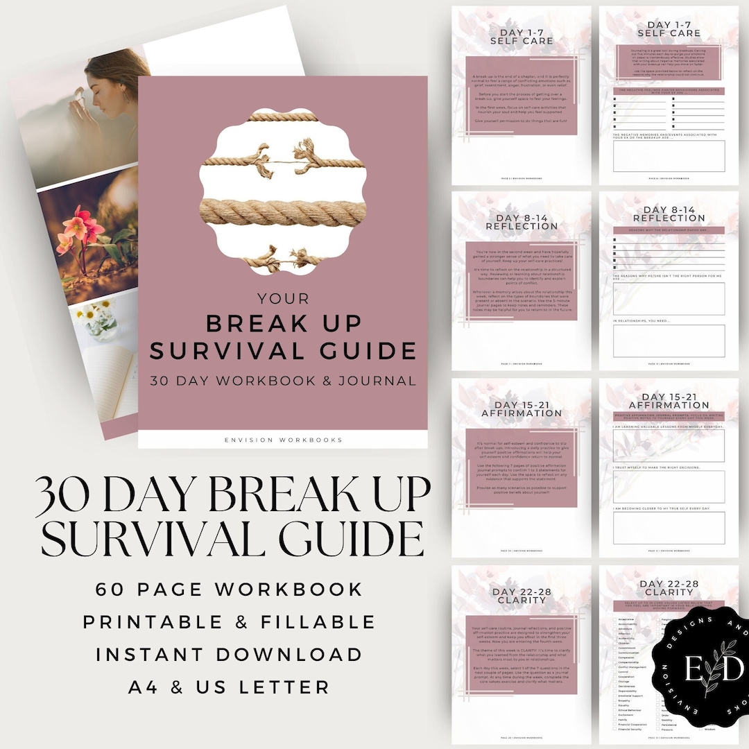 Breakup Workbook | Processing Therapy Journal | 30 Day Guided Workbook ...